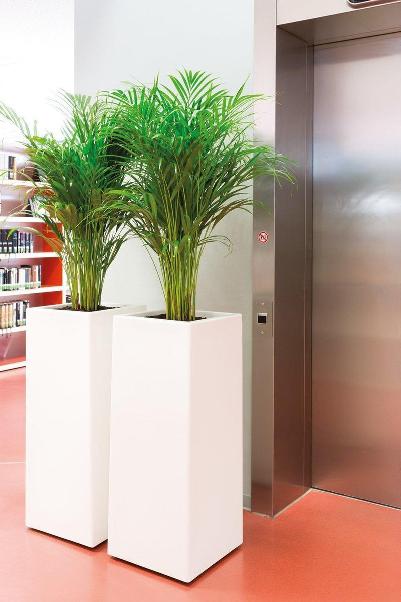 PREMIUM TOWER planting column, 40x40/90 cm, white – Kingplanters
